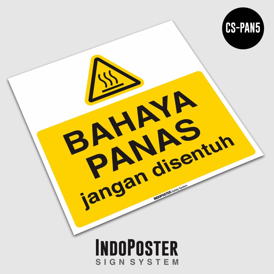 Stiker Safety Sign Rambu K3 ISO BS Bahaya Panas Jangan Disentuh ...