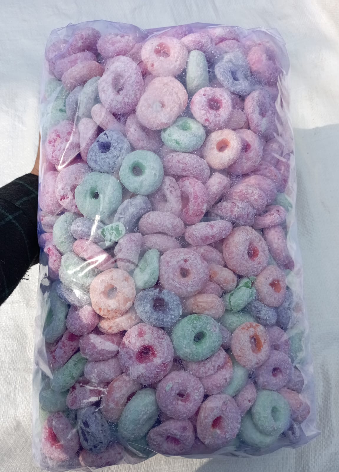 Donat mini warna warni/donat getas kering widaran mini/donat manis mini ...