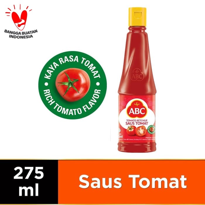 SAUS TOMAT ABC BOTOL PLASTIK 275ML TOMATO SAUCE KETCHUP PLASTIC BOTTLE ...