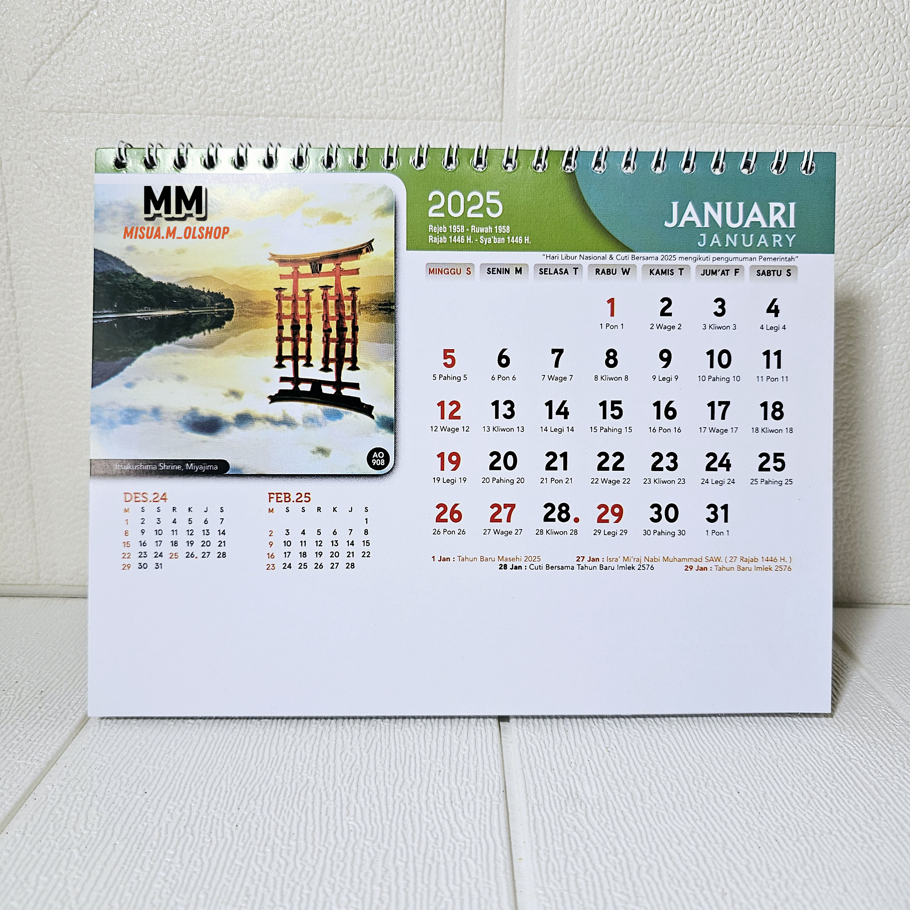 KALENDER MEJA / KALENDER DUDUK TAHUN 2025 MOTIF TERBARU 2025 | Lazada ...