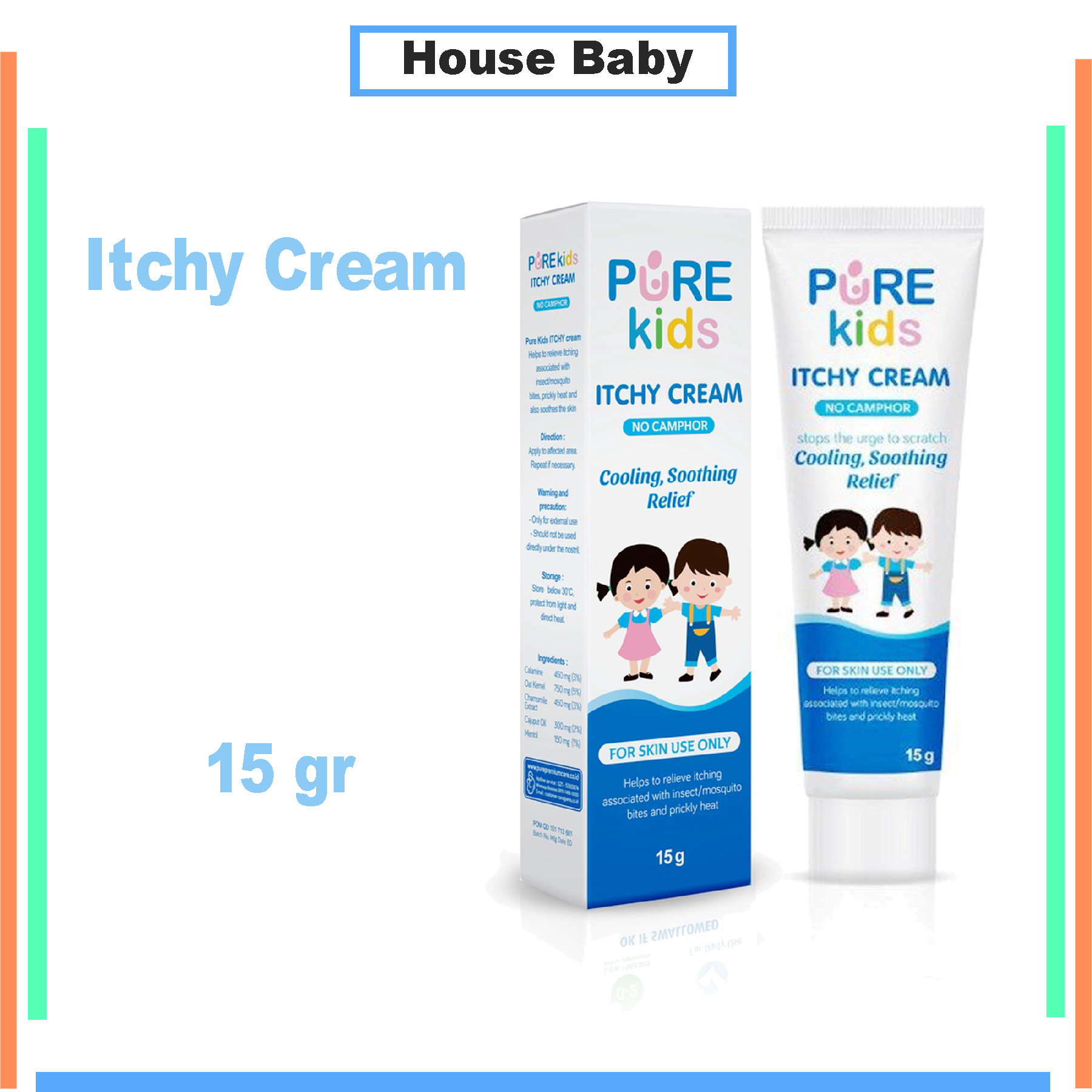 Pure Kids Itchy Cream 15 Gram - Krim Pereda Gatal-Gatal Pada Anak ...