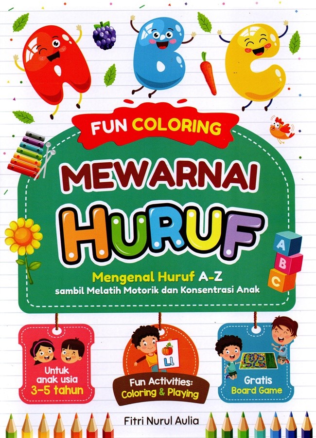 Buku Fun Coloring Mewarnai Huruf | Lazada Indonesia