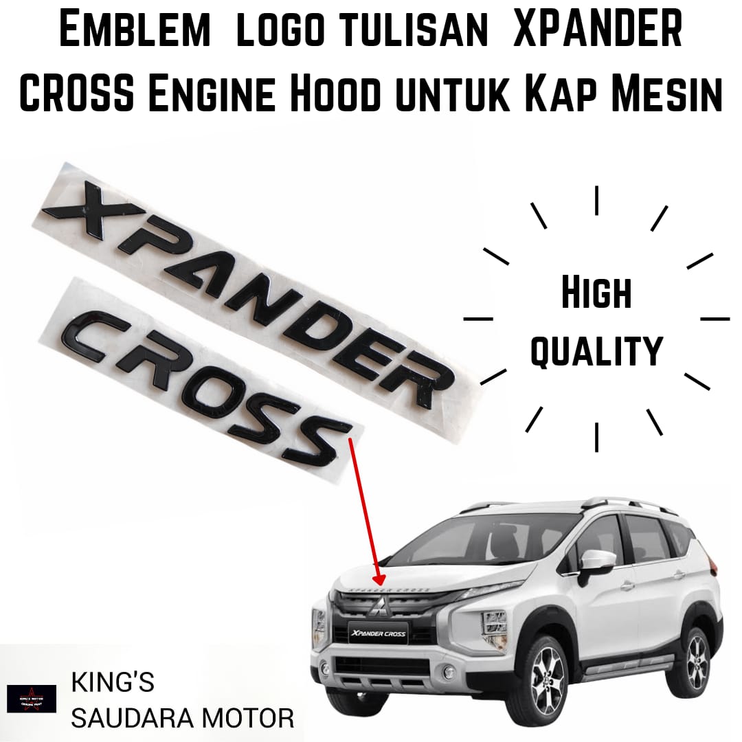 Emblem Logo Tulisan XPANDER CROSS Engine Hood Untuk Kap Mesin High ...
