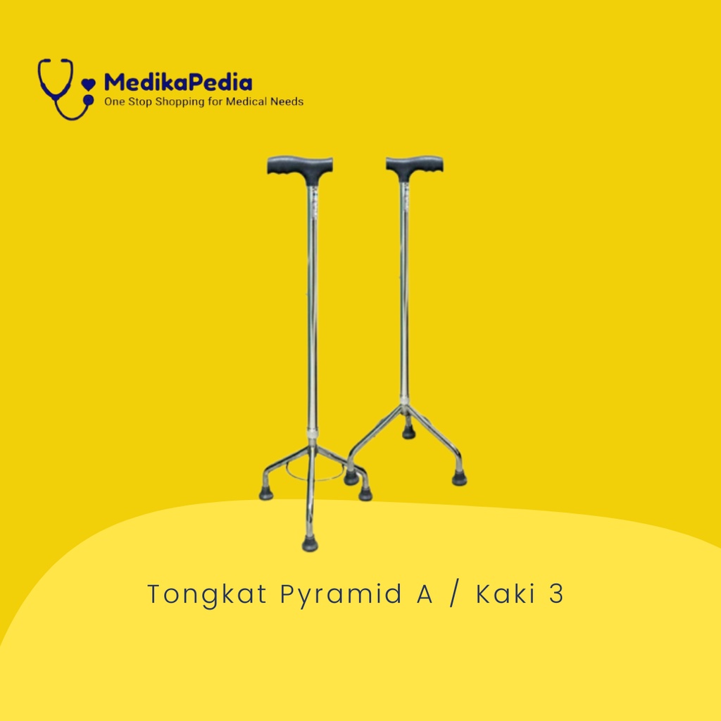 Tongkat Pyramid Kaki 3 Onemed / Alat Bantu Berjalan / Tongkat Orang Tua ...