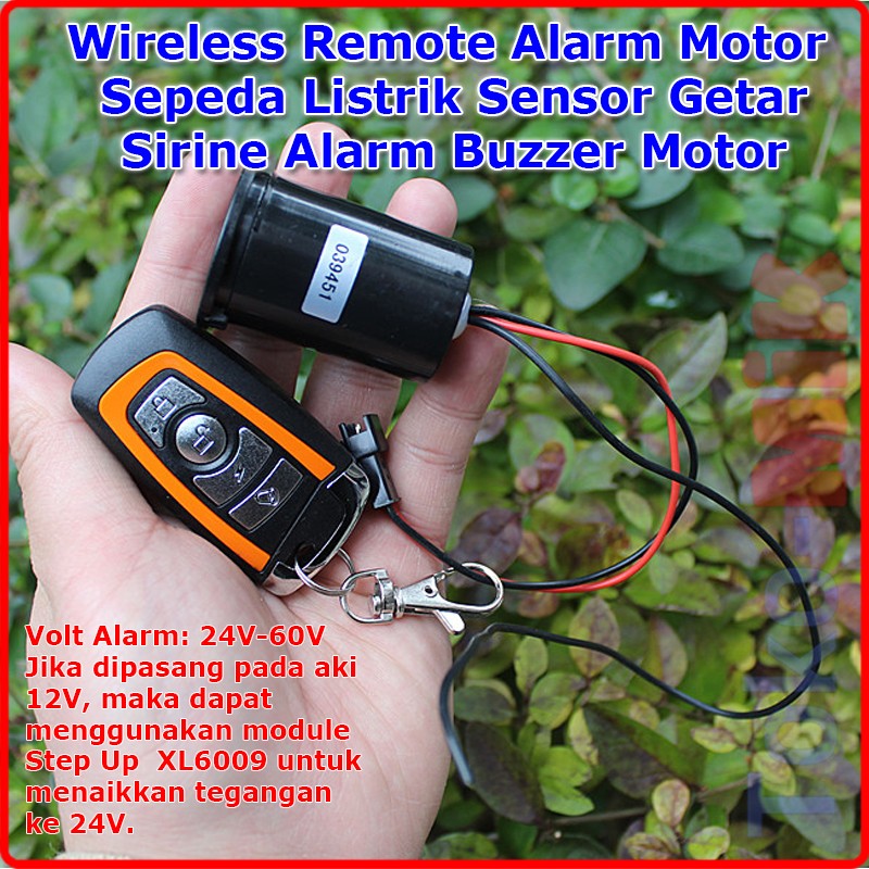 Remote Siren Alarm Motor Sepeda Listrik Anti Maling Sensor Getar ...