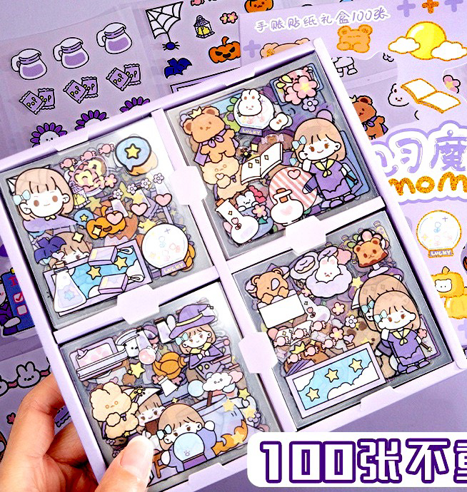 Stiker BOX 2D Tempel Lucu 1 Pak Isi 25 Lembar Planner Scrapbook Cute ...