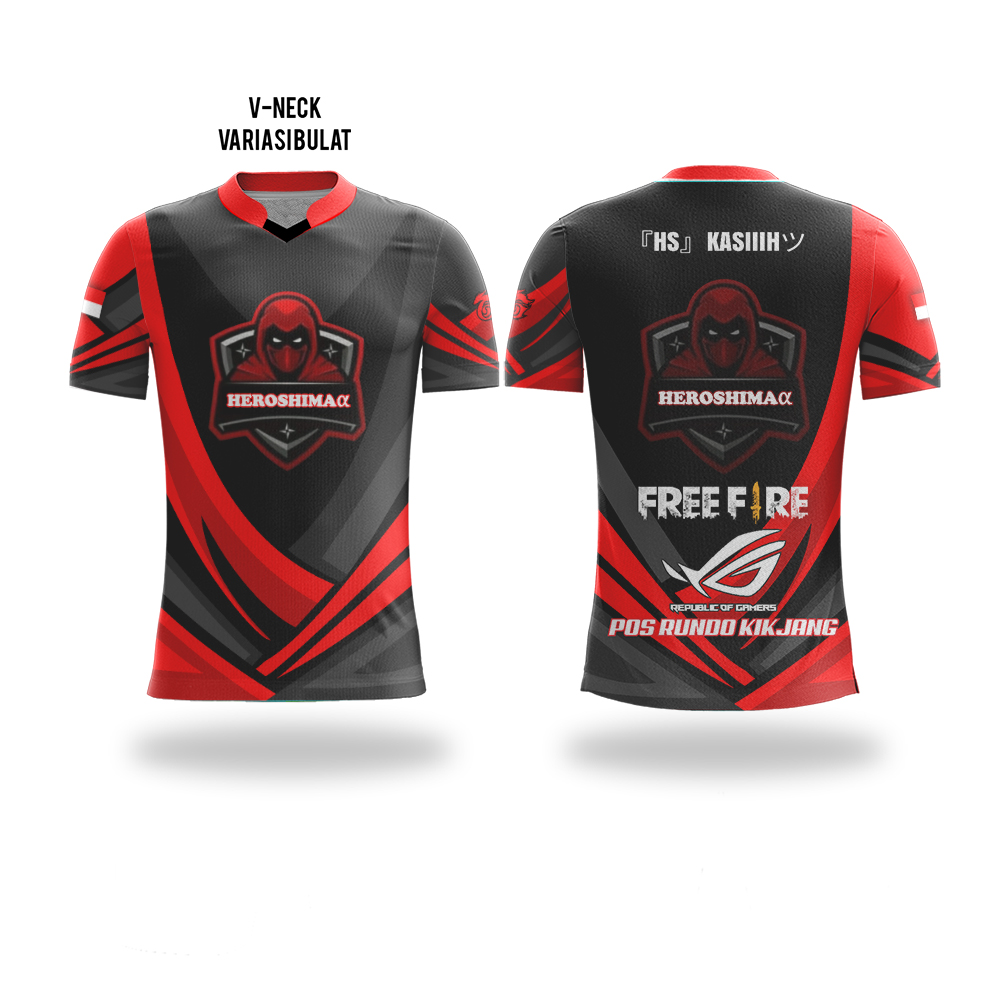 Kaos Baju Jersey Gaming Esport Free Fire FF Mobile Legend ML PUBG ...