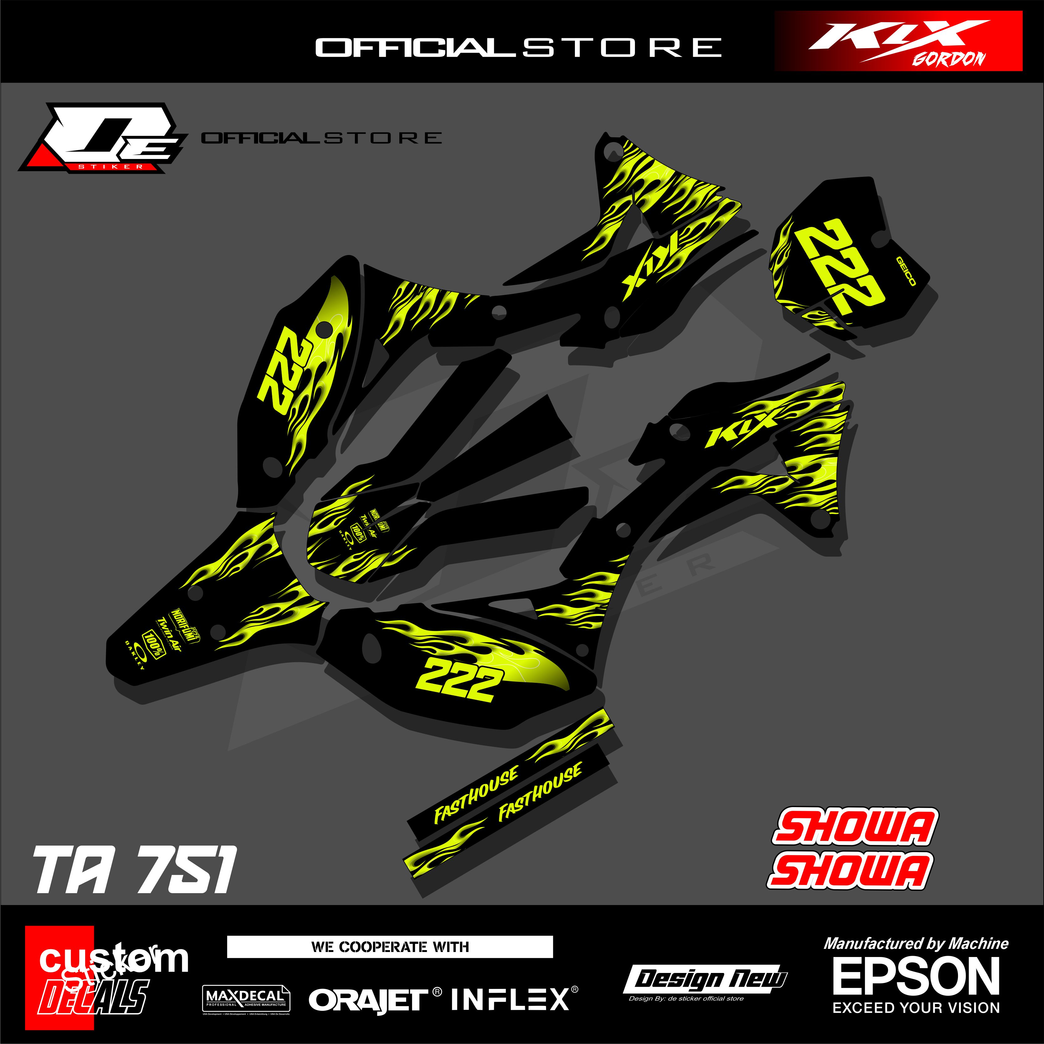 Stiker Decal Motor KLX GORDON Full Body Stiker KLX Gordon Supermoto ...