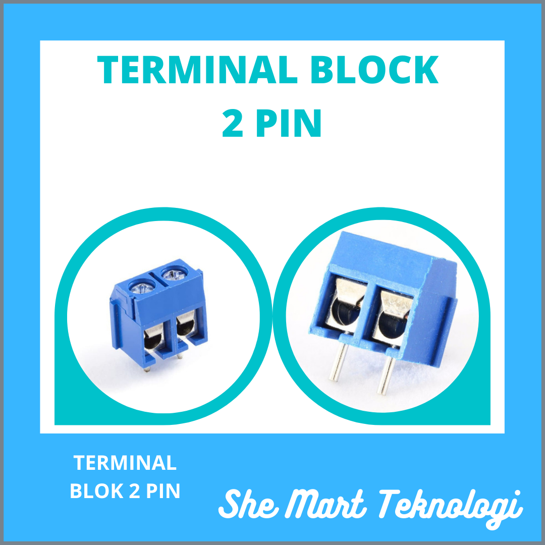 Terminal Block PCB 2 Pin warna biru | Lazada Indonesia