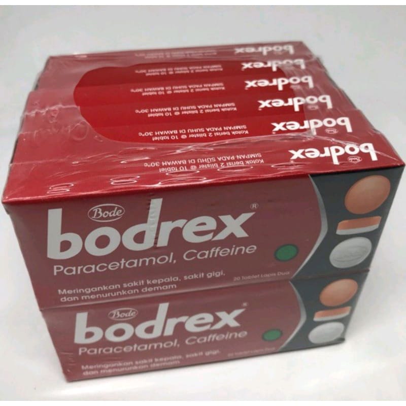 HERBAL MARI SEHAT ;Bodrex Paracetamol caffeine 12 box 240 tablets Obat ...