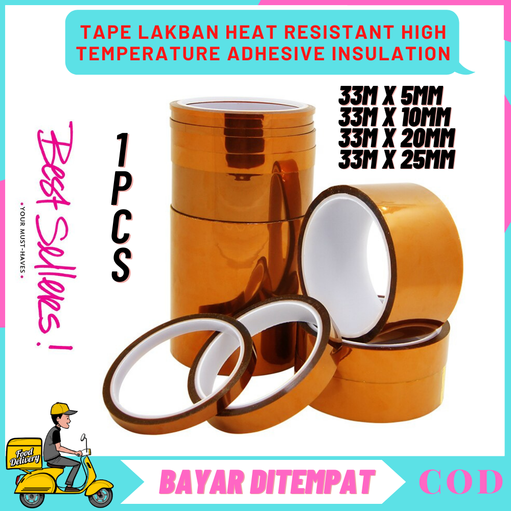 ORIGINAL - Lakban Tape Heat Resistant Temperature Adhesive Perekat ...