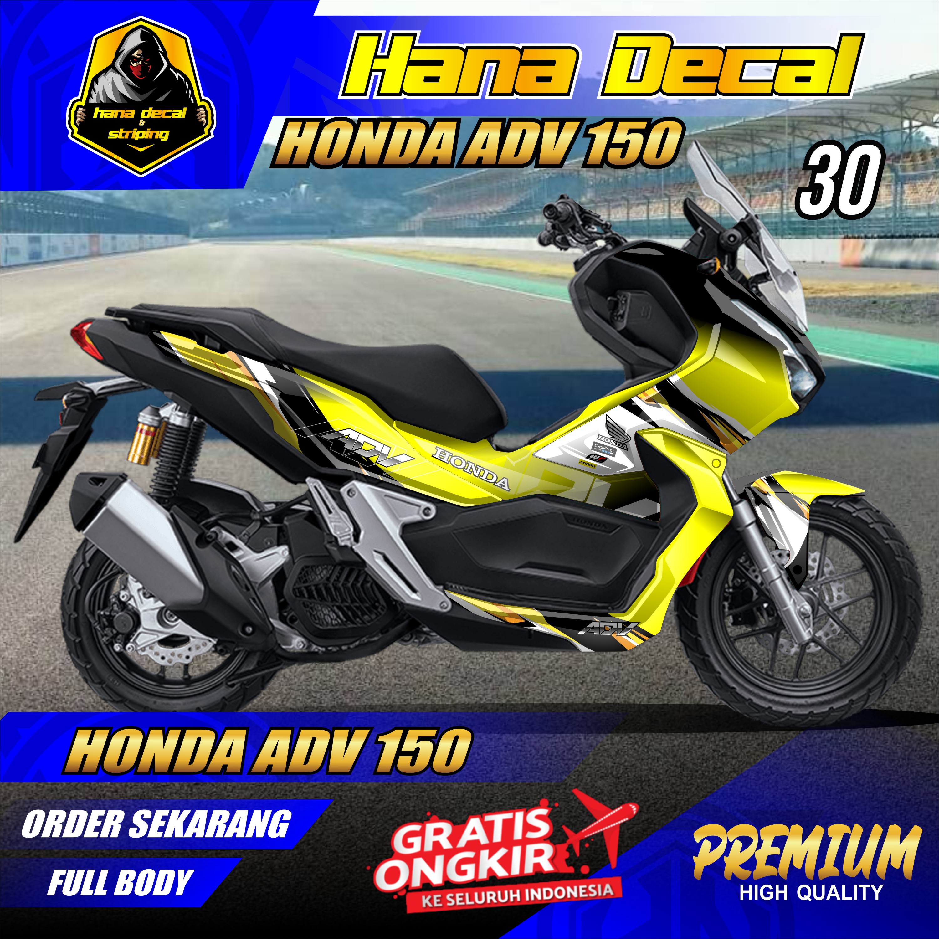 decal sticker honda adv 150 dekal stiker striping adv full body CUSTOM ...