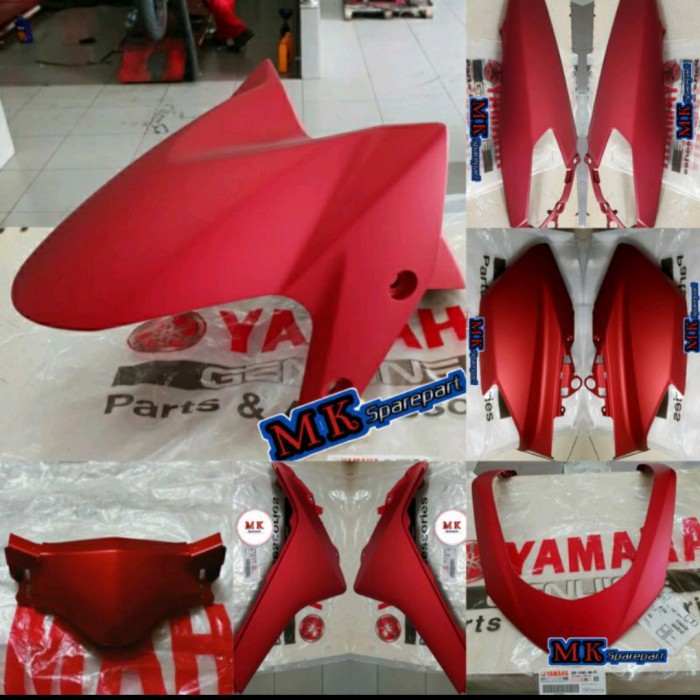 PAKET FULL SET BODY HALUS NMAX, N MAX OLD 2016-2019 MERAH DOFF ORIGINAL ...