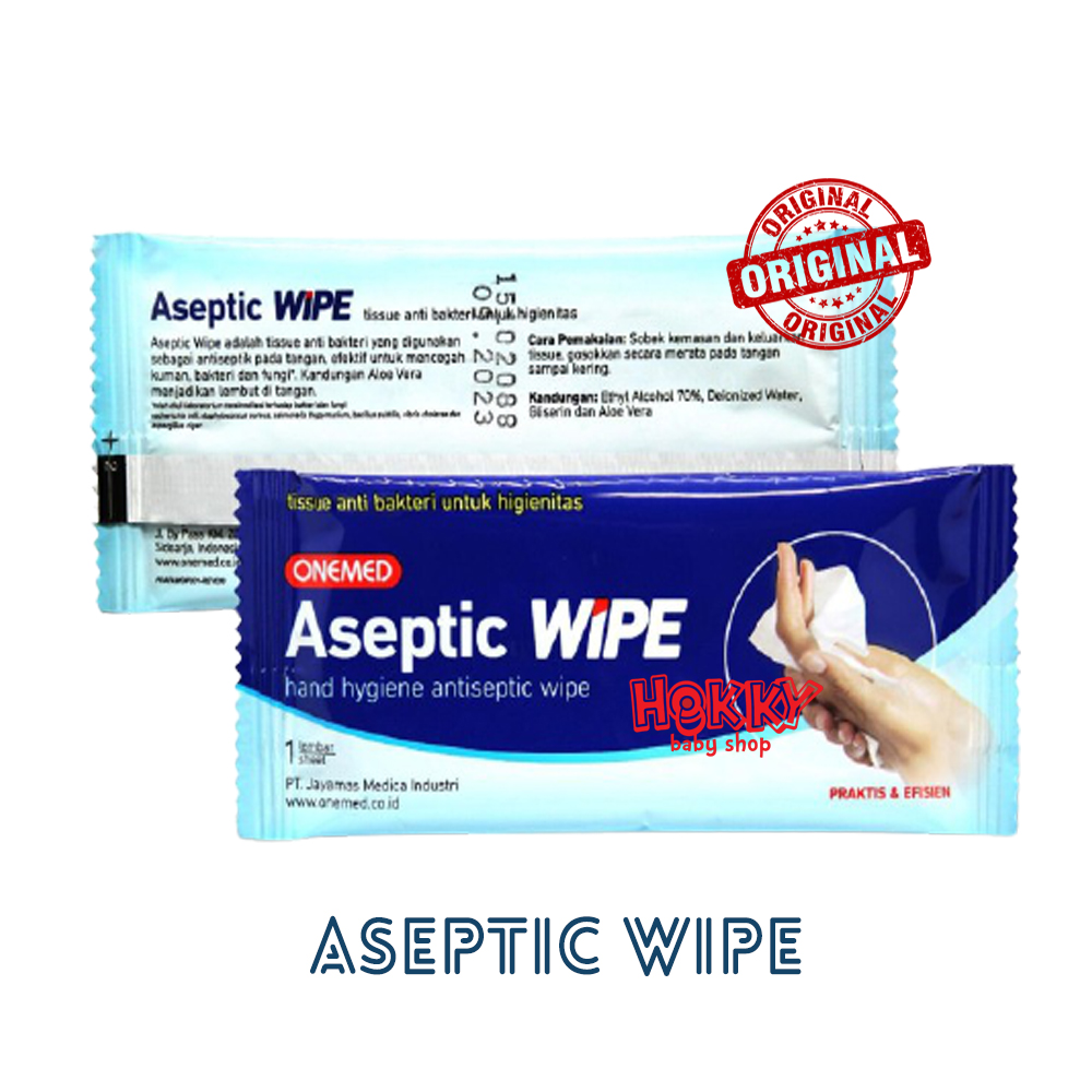 Onemed Onewipe / Aseptic Wipe tisu Basah Tissue Desinfektan Ecer 1 ...
