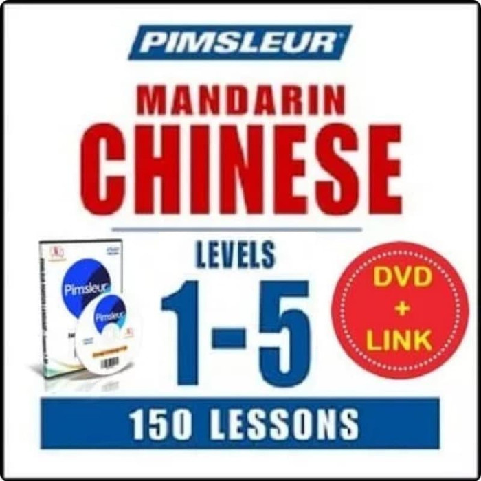 Paket DVD Audio Mp3 Buku belajar bahasa Pimsleur mandarin chinese 1-5 ...