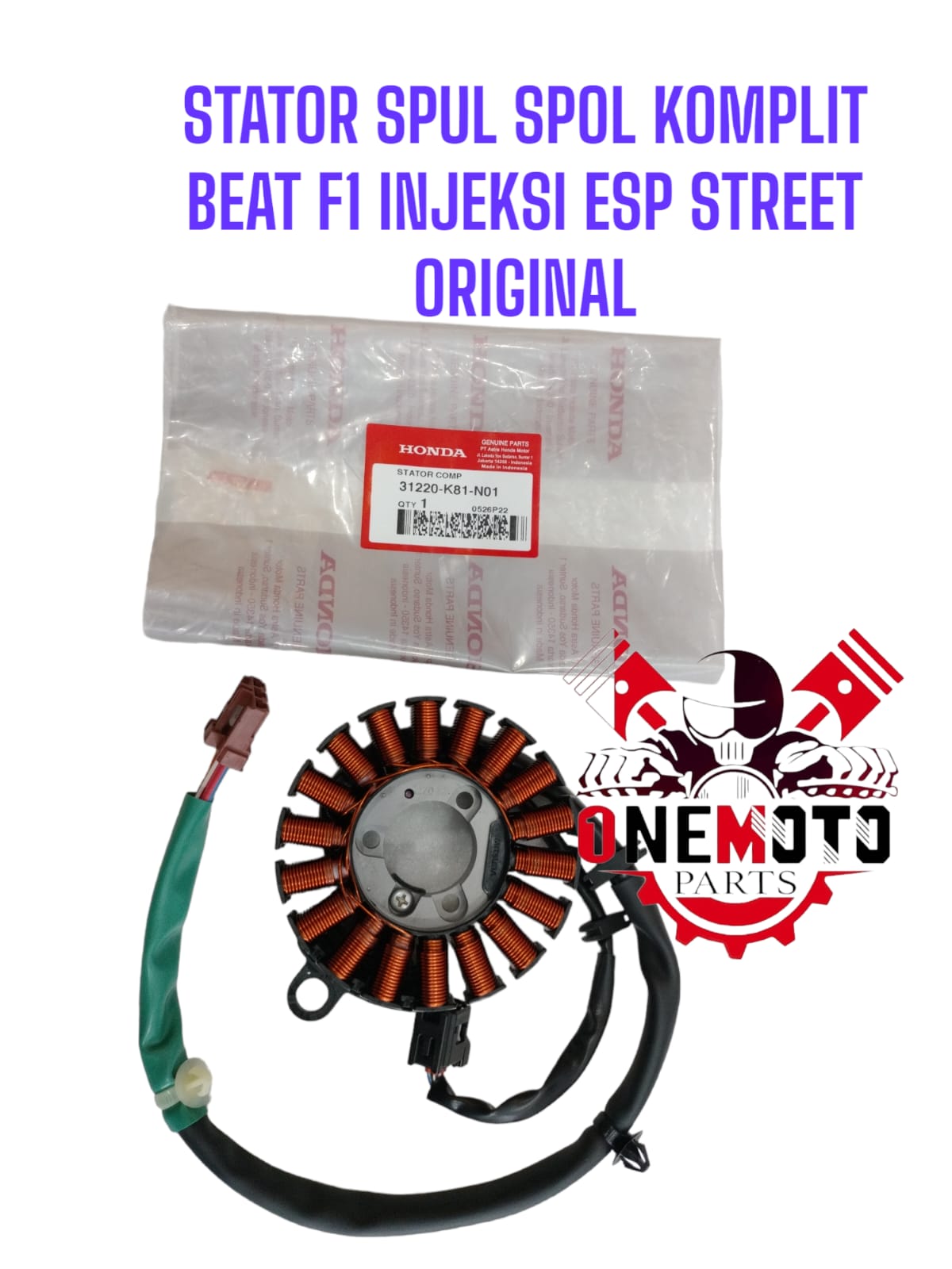 STATOR SPUL SPOL KOMPLIT BEAT F1 INJEKSI ESP STREET 31220-K81-N01 ...