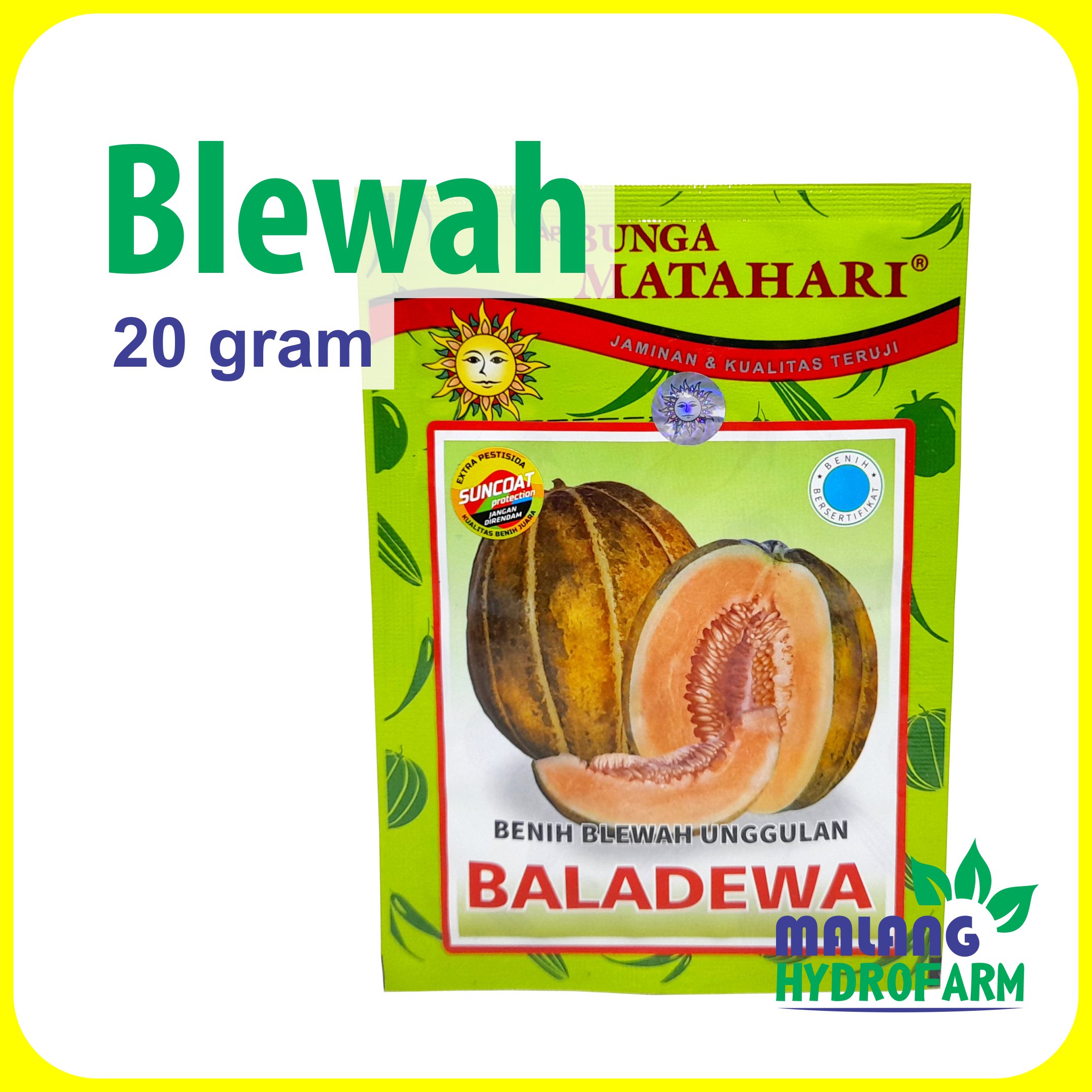 Benih Blewah Baladewa 20 gram buah Cap Bunga Matahari seed bibit ...