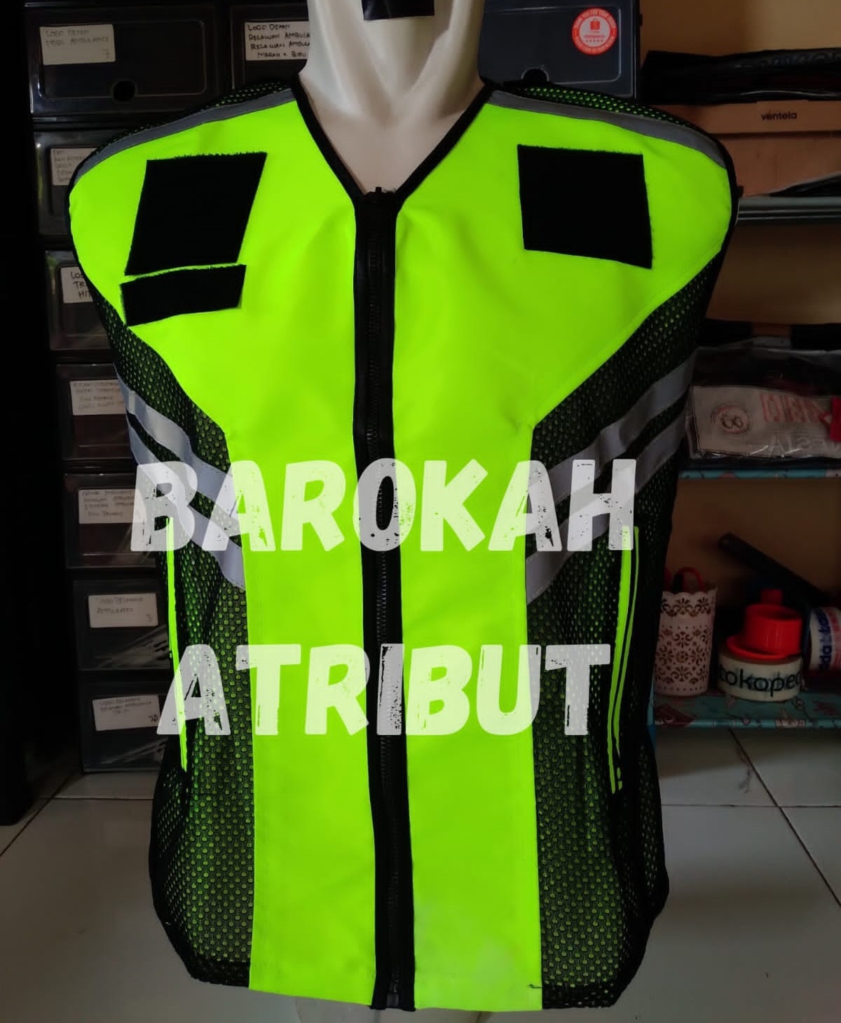 ROMPI JALA TASLAN HIJAU STABILO POLOS ROMPI PATWAL ROMPI BIKERS ...
