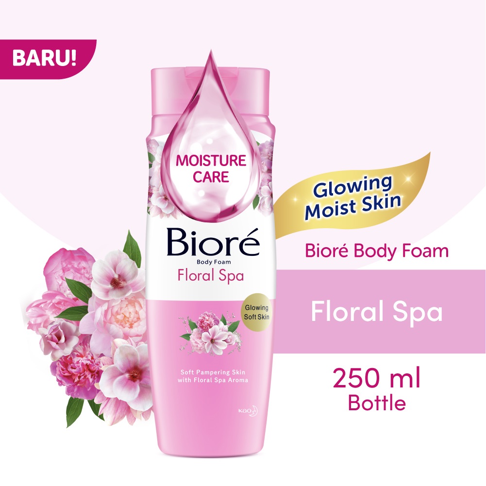 [250ML - BOTOL] BIORE BODY FOAM FLORAL SPA - POMEGRANATE PEACH - 250ML ...