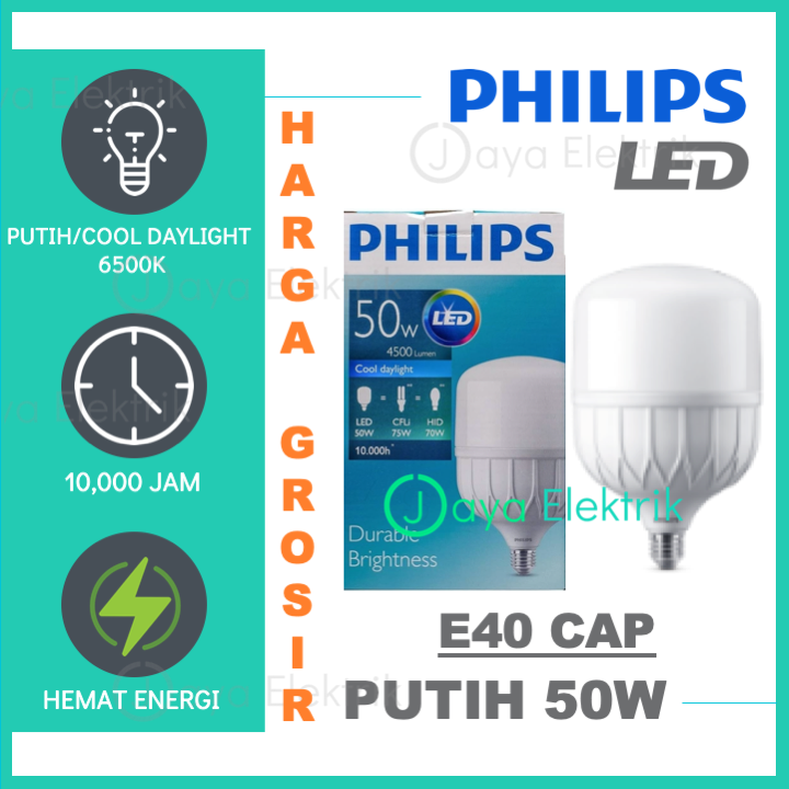 PHILIPS LAMPU LED TRUEFORCE 50W 50 WATT 50 W 50WATT PUTIH E40 DRAT ...