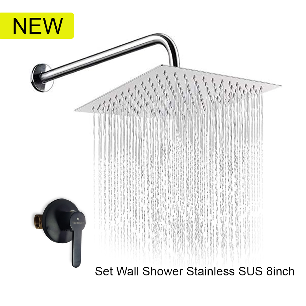 Paket Shower Set Kran Tanam 1/2" Shower Kran Tanam Shower 8" Shower ...