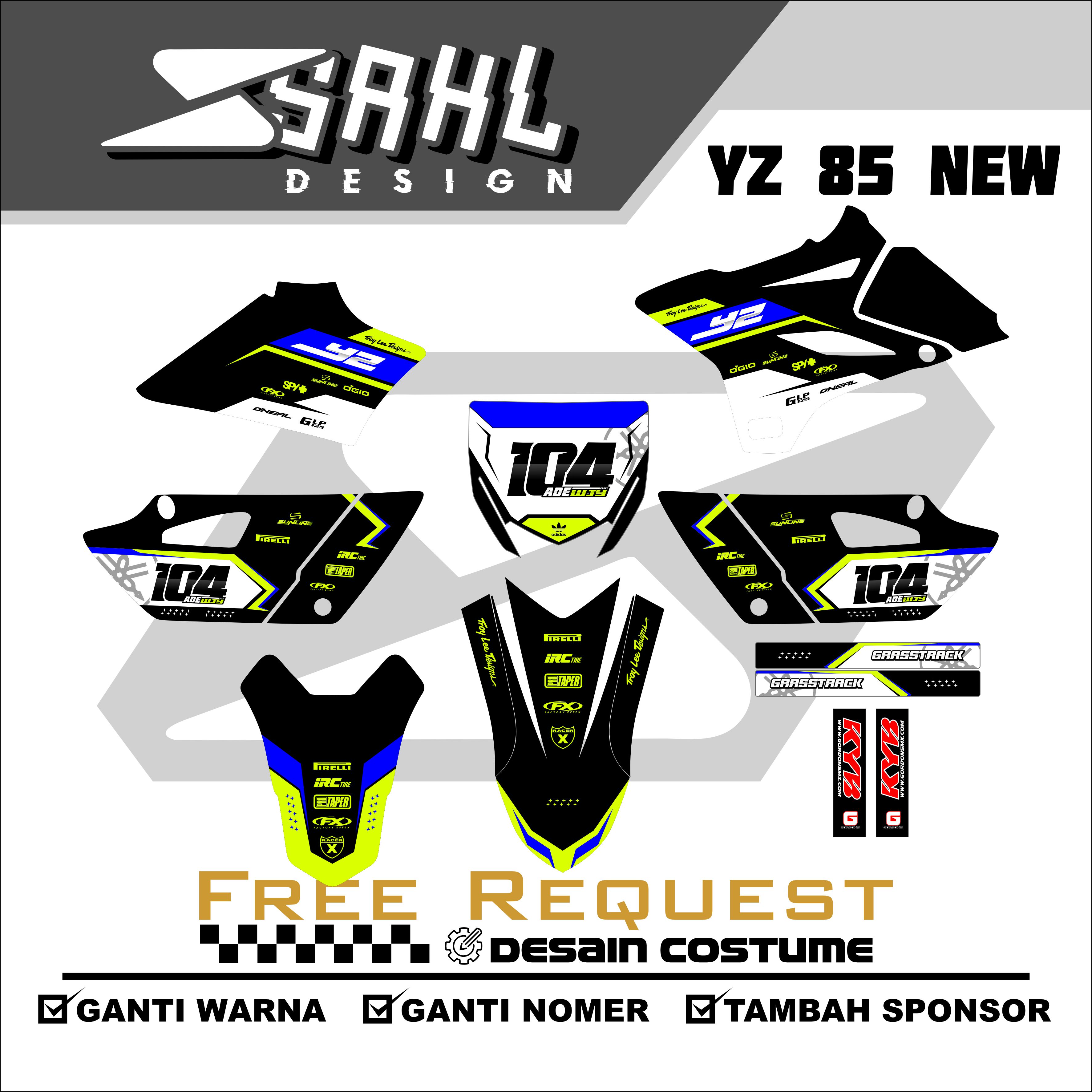 Decal Yz 85 New Bebek Standar Decal Stiker Yz 85 Decal Sticker Yz 85 ...