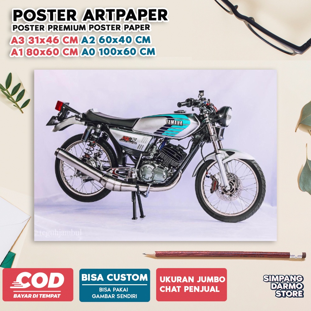 Poster RX KING Motor Preman Foto Motor Jadul Vintage Indonesia Yamaha ...