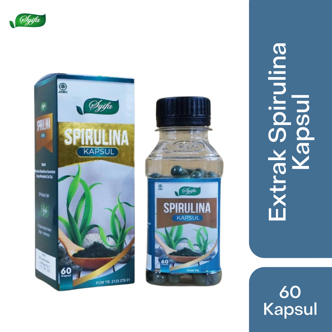 Ekstrak Spirulina 60 Kapsul SYIFA BPOM - Spirulina 100% Murni | Lazada Indonesia