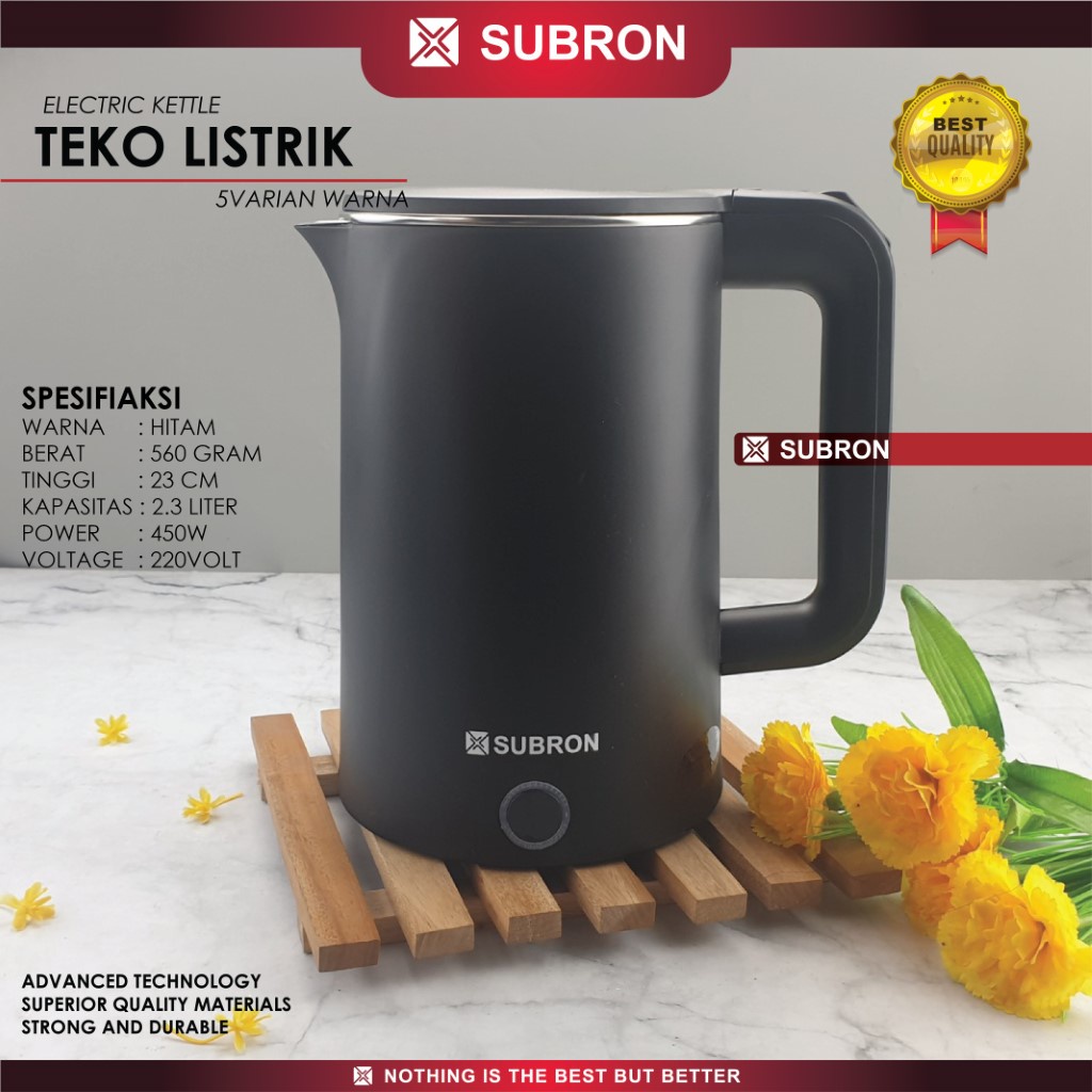 SUBRON Teko Termos Listrik Pemanas Air Kettle 450W Electric Kapasitas ...