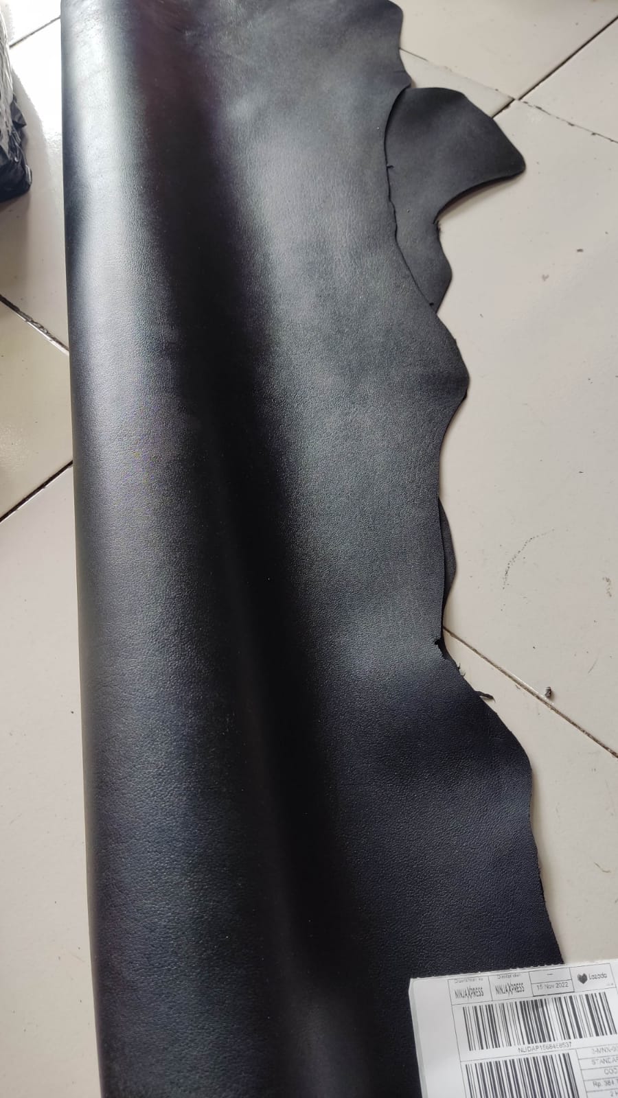 Kulit kambing lembaran italian goatskin hitam premium box leather ...