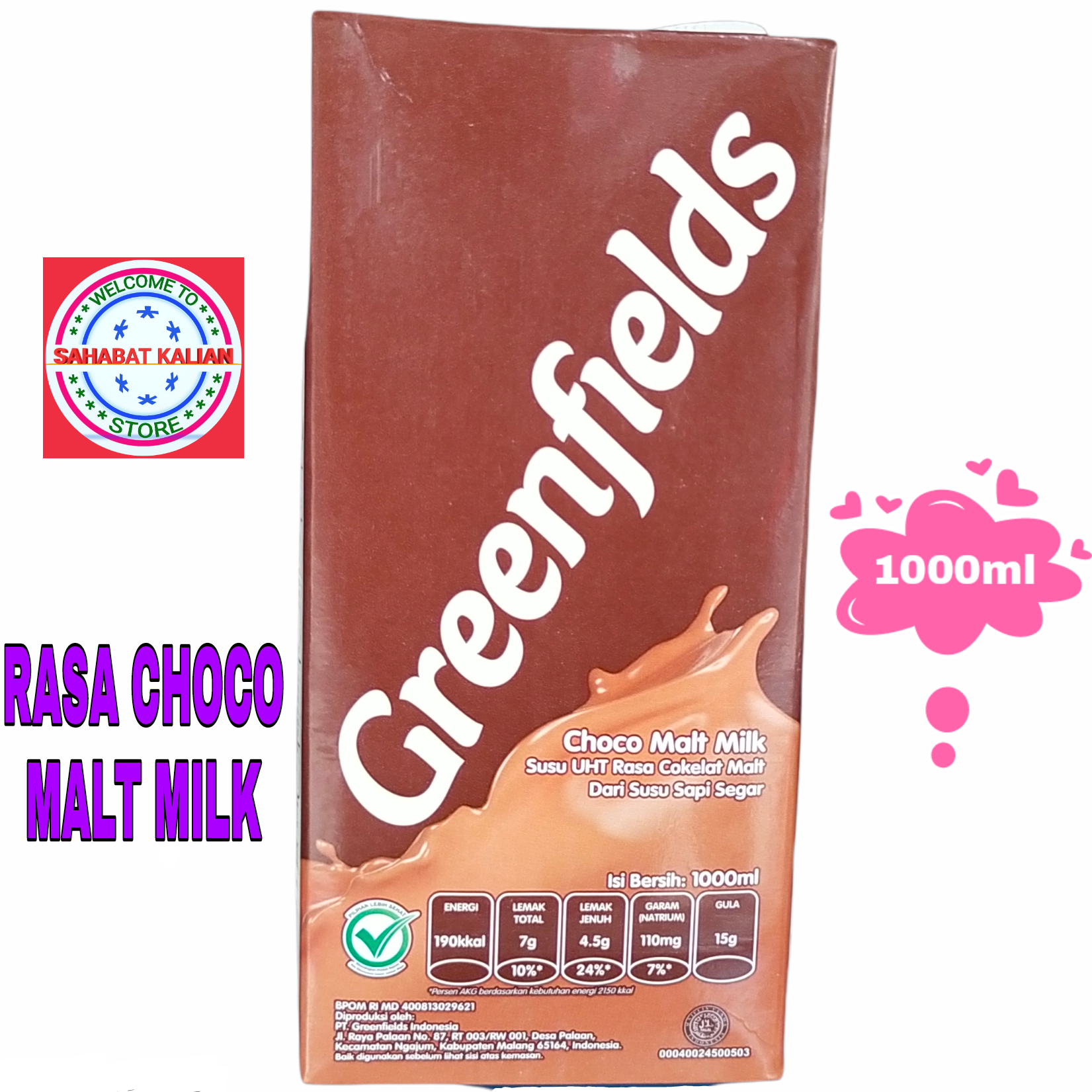 SUSU GREENFIELDS CHOCOMALT MILK 1000ML 1 PCS | Lazada Indonesia