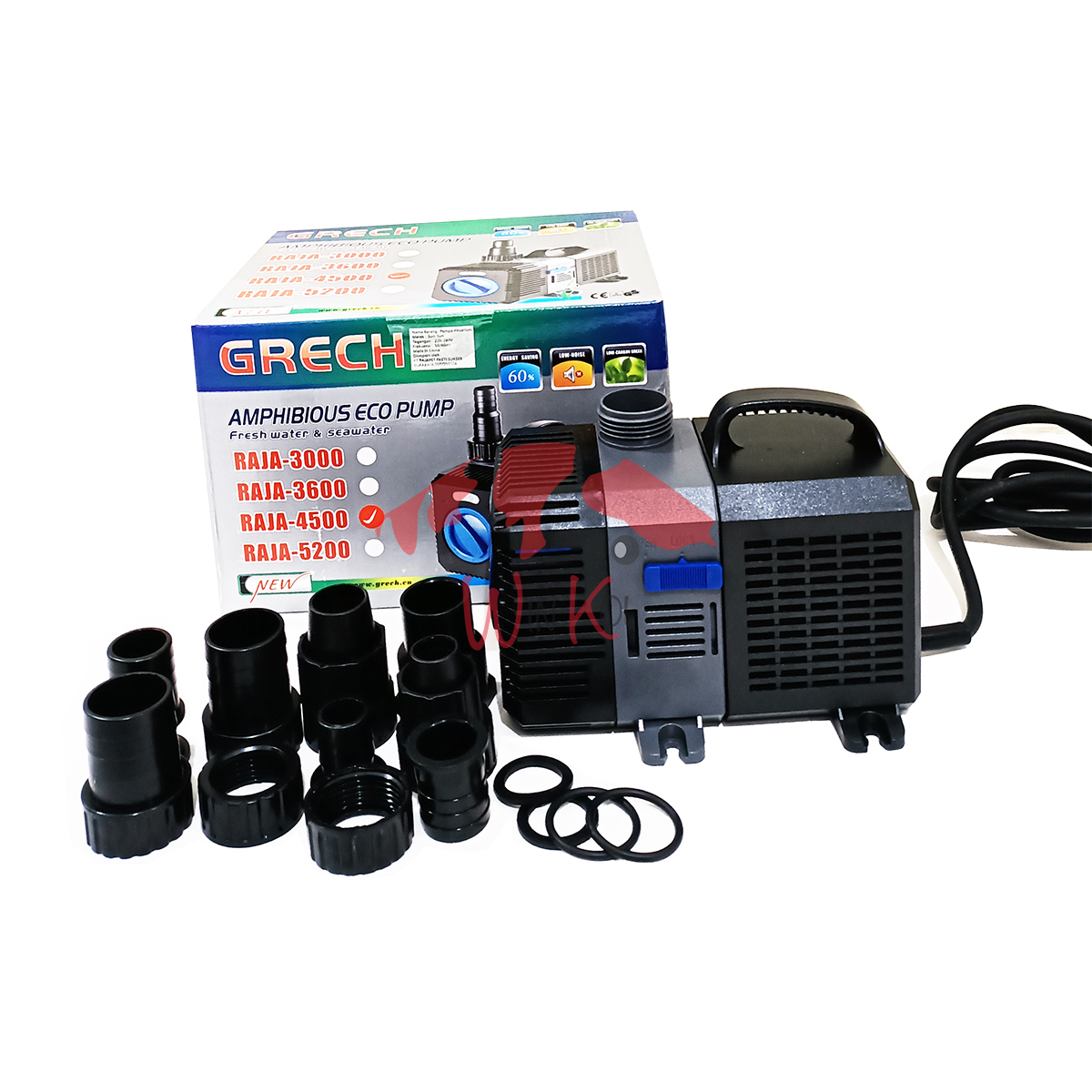 POMPA CELUP SUNSUN RAJA 4500 SUBMERSIBLE WATER PUMP IKAN AQUARIUM KOI ...