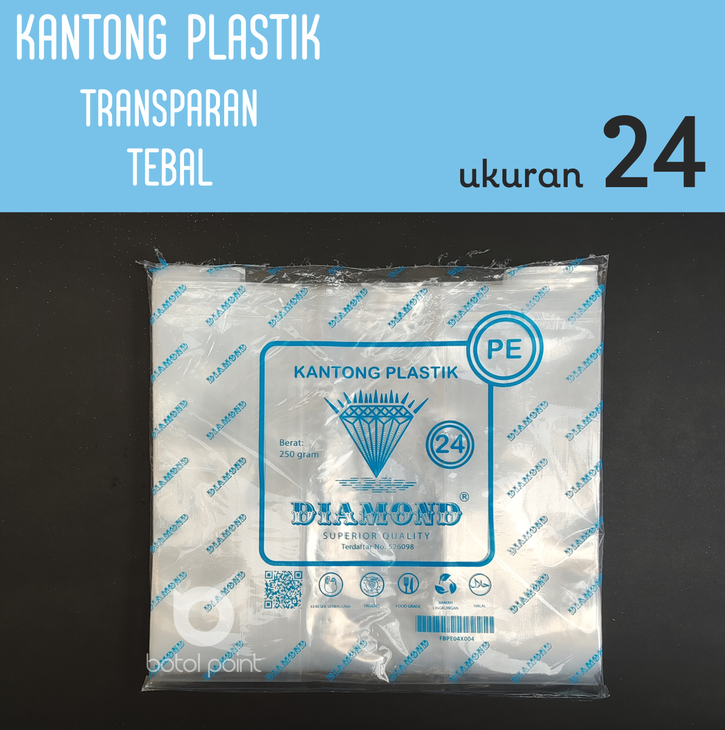 KANTONG PLASTIK PE UKURAN 24 BENING TEBAL KRESEK UKURAN 24 TRANPARAN 1 ...