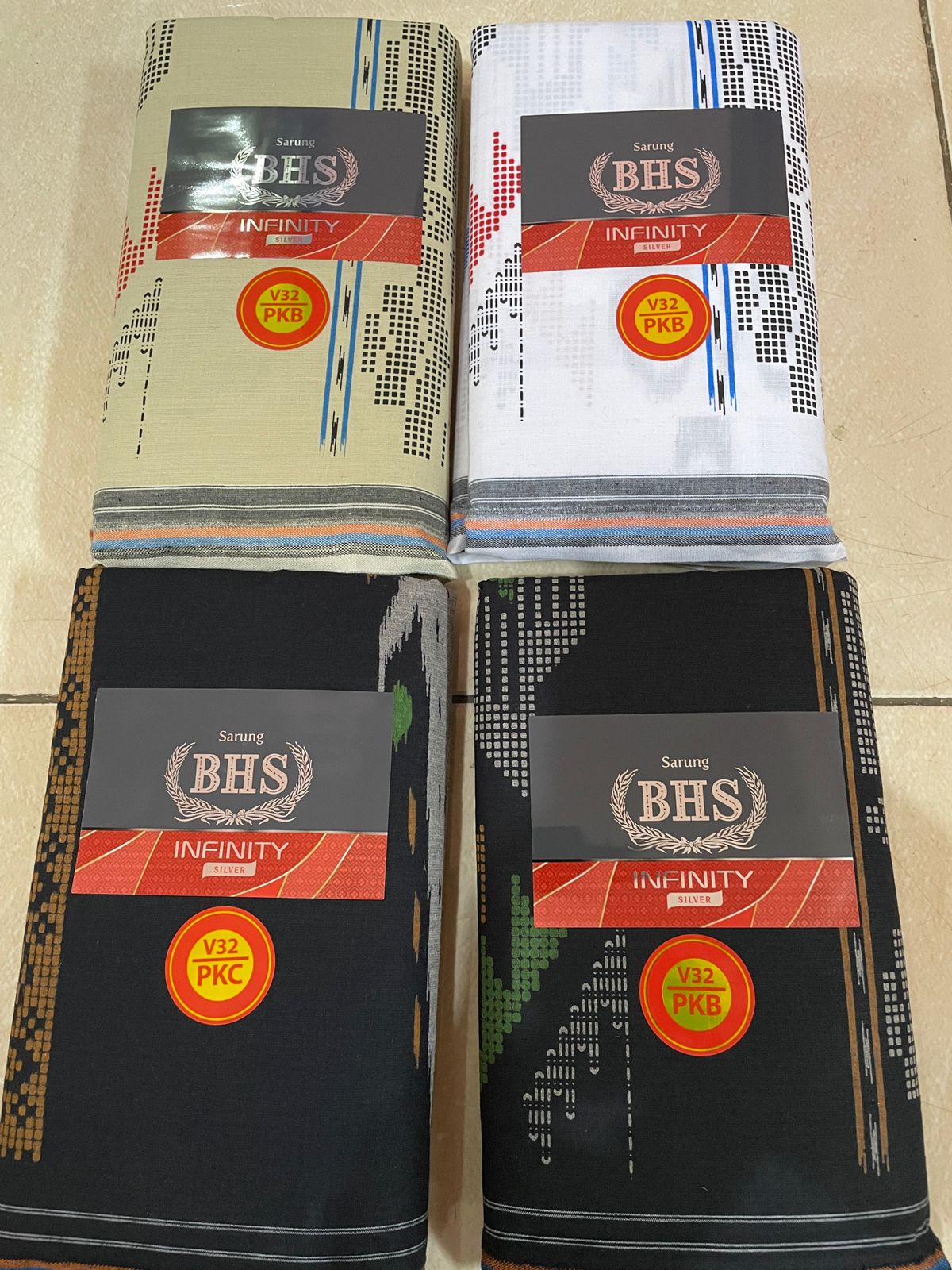 SARUNG BHS INFINITY SILVER BHS INVINITY SILVER PUTIH HITAM PKA PKB PKC ...