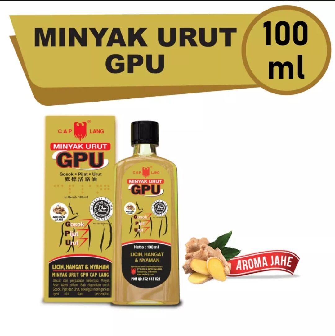 GPU MINYAK URUT - AROMA SEREH JAHE PALA - MINYAK GPU CAP LANG | Lazada ...