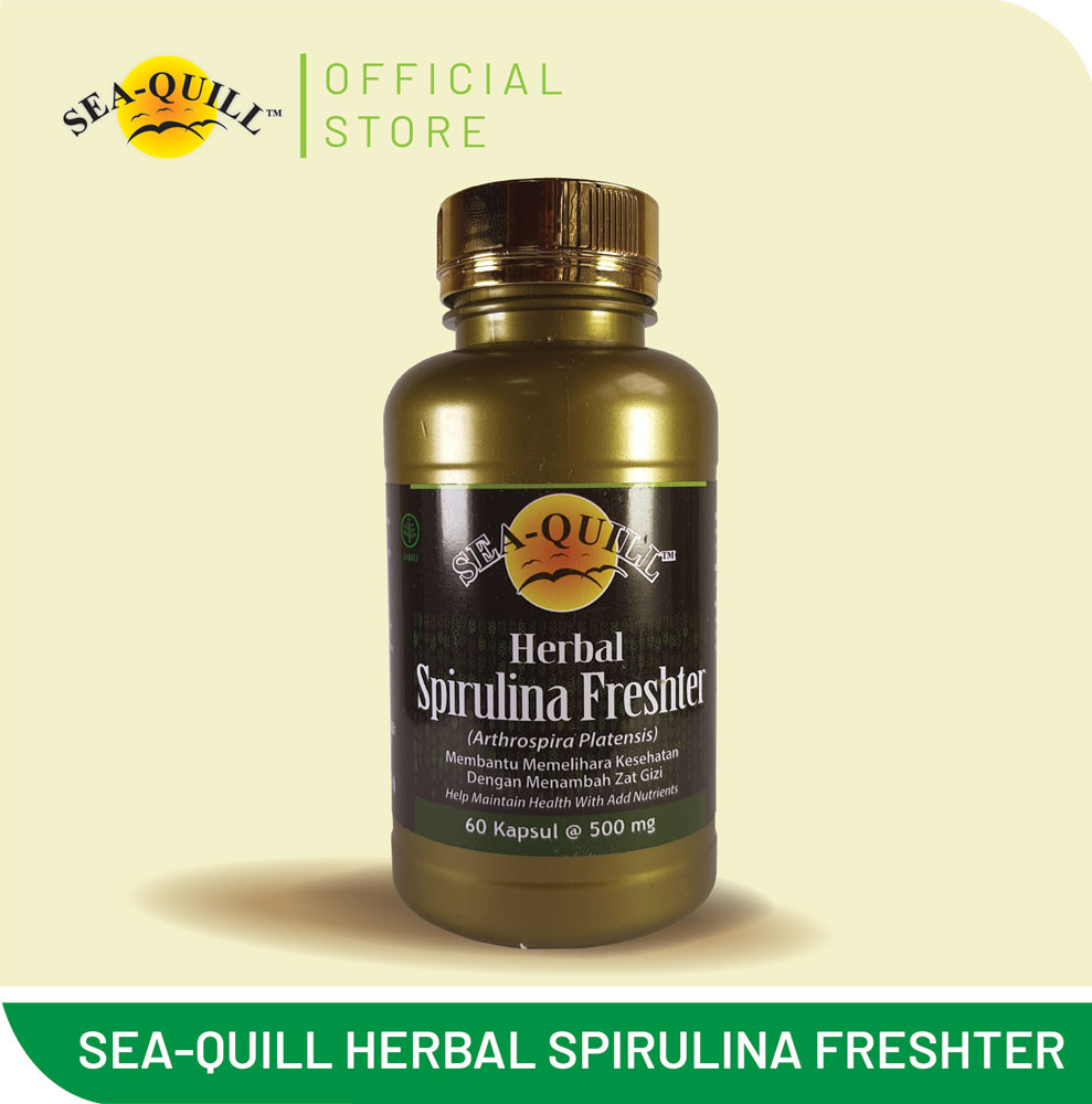 Sea Quill HERBAL SPIRULINA FRESHTER 60 kapsul | Lazada Indonesia