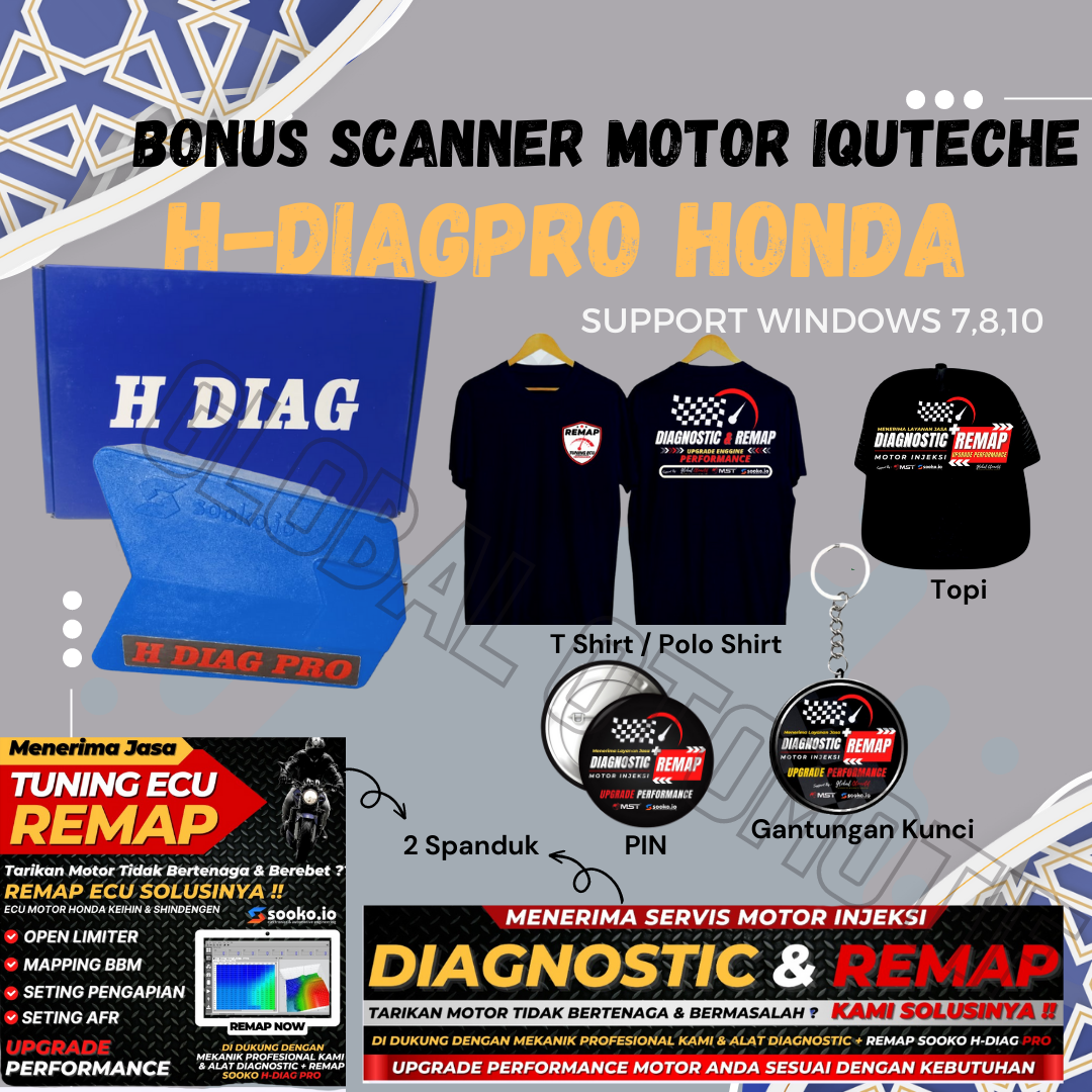 Scanner Motor Injeksi HONDA H-DIAG PRO +REMAP EXPERT - Alat Remap Flash ...