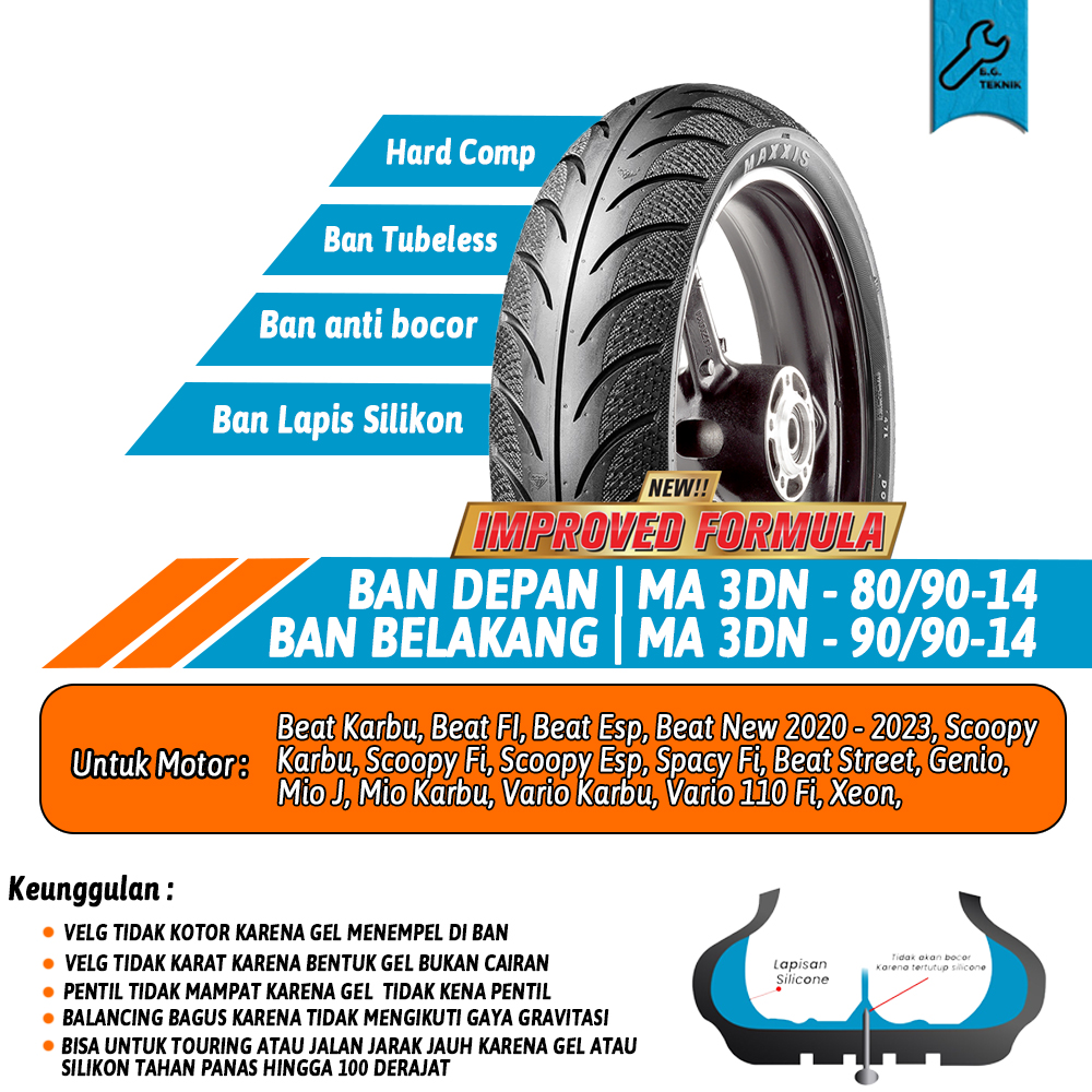 BAN ANTI BOCOR M-ONE / BAN SILICONE ANTI RANJAU PAKU / BAN MOTOR ...