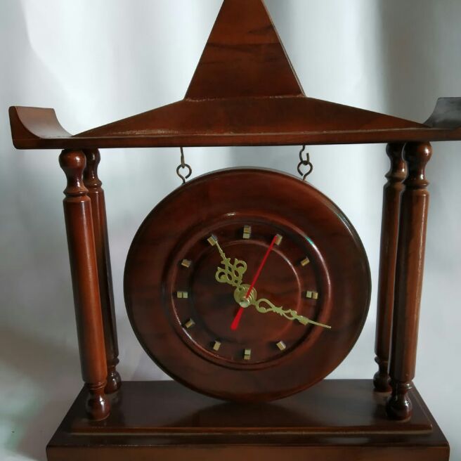 jam meja dari kayu jati | Lazada Indonesia