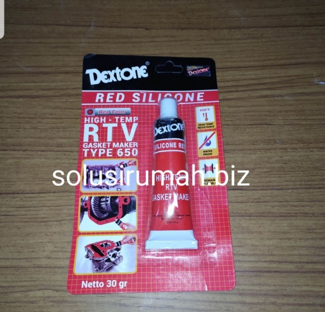 LEM SILICONE 30G MERAH ANTI PANAS GASKET TUBE LEM KACA SEALANT RED AQ ...