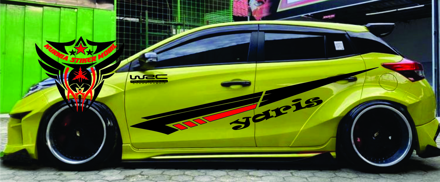 Cutting sticker stiker mobil yaris sticker list toyota yaris gr ...