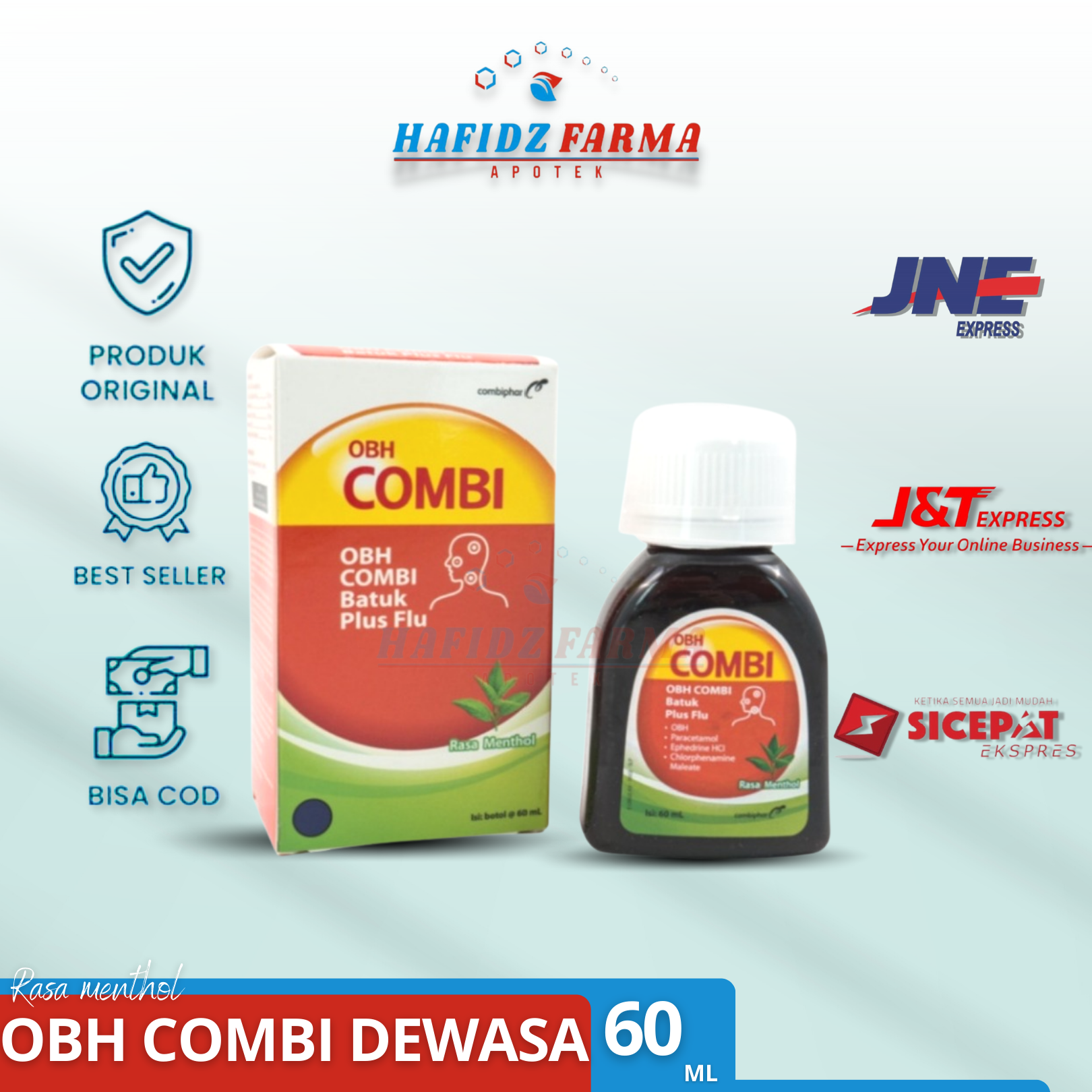 OBH COMBI DEWASA 100ML RASA MENTHOL/ OBAT BATUK/ OBAT BATUK DEWASA ...