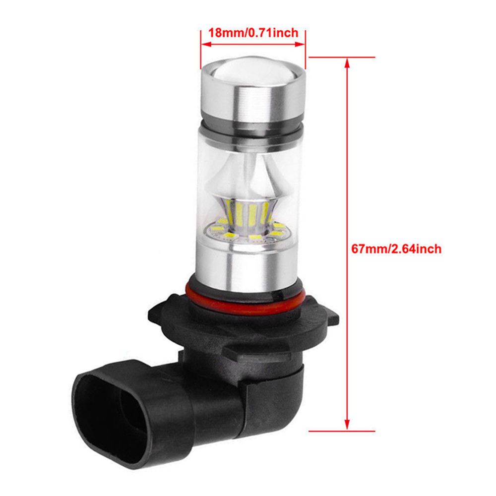 【Buyit】9005 HB3 100W 6000K Super White Fog Light 2323 LED ขับรถ DRL ไฟ ...