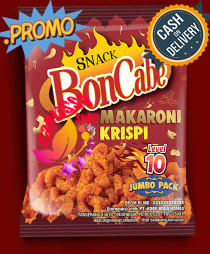 Kobe Boncabe Makaroni Krispi Level 10 dan Level 20 Ukuran 150gr Harga ...