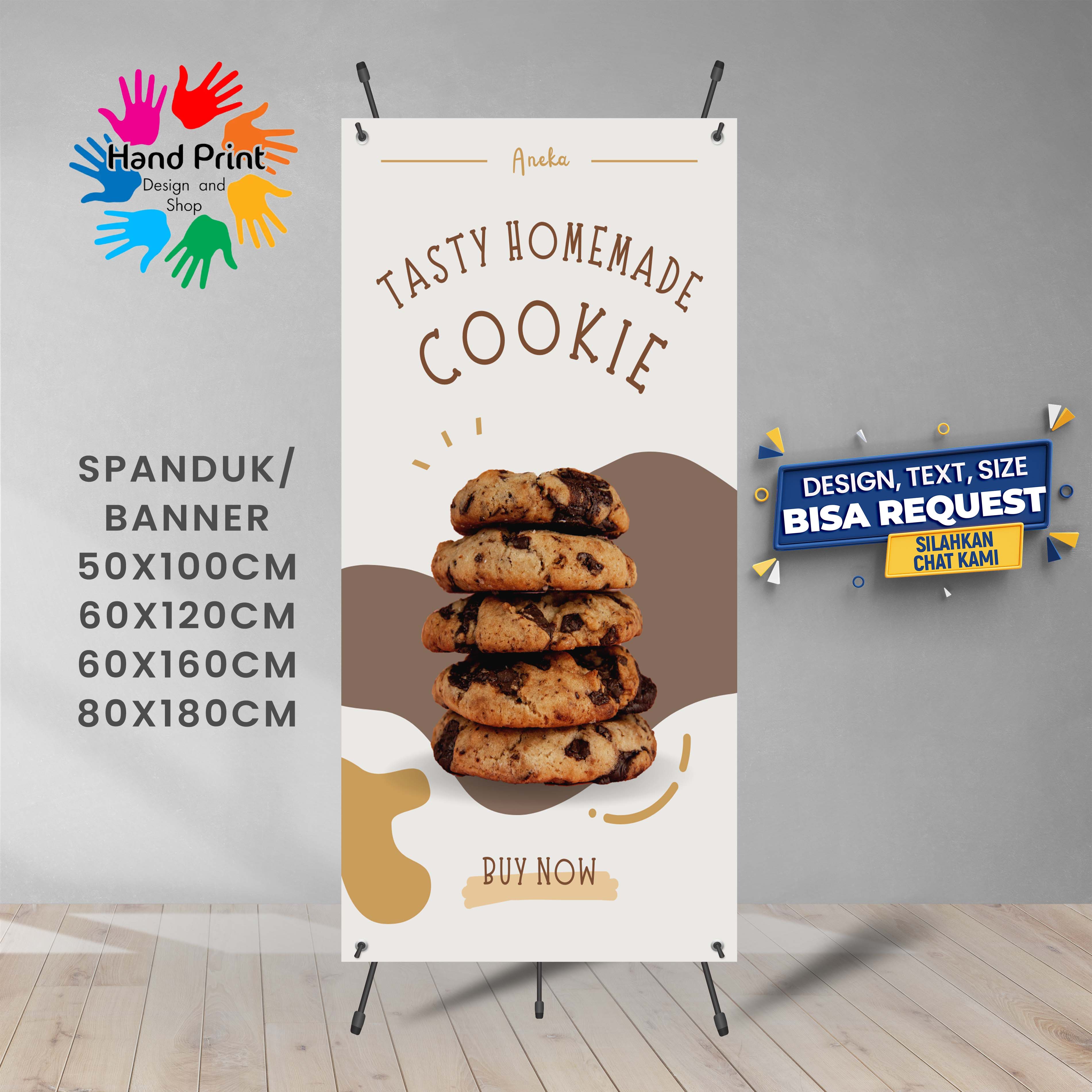 SPANDUK BANNER Aneka Kue Manis Cookie Krem 60x160 CM | Lazada Indonesia