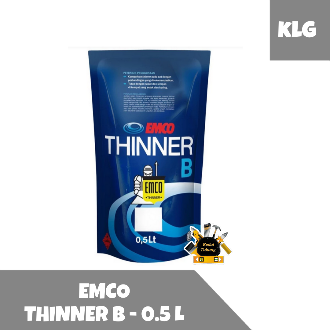 KEDAI TUKANG - EMCO Thinner B 0.5L / Tiner Pengencer Campuran Cat 0.5 ...