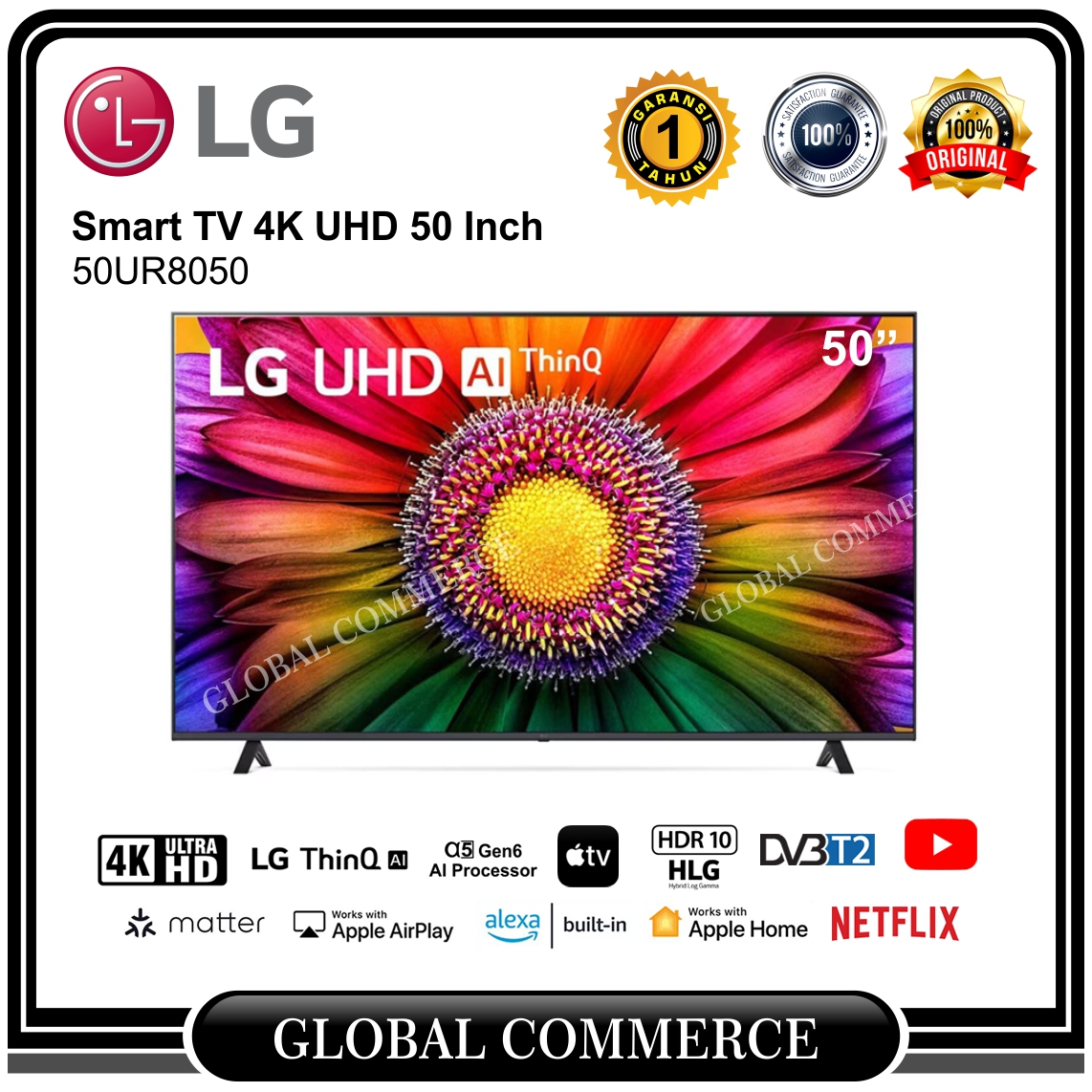 LG Smart TV LED 50 Inch 50UR8050 UHD 4K ThinQ AI 50UR8050PSB - UR8050 ...