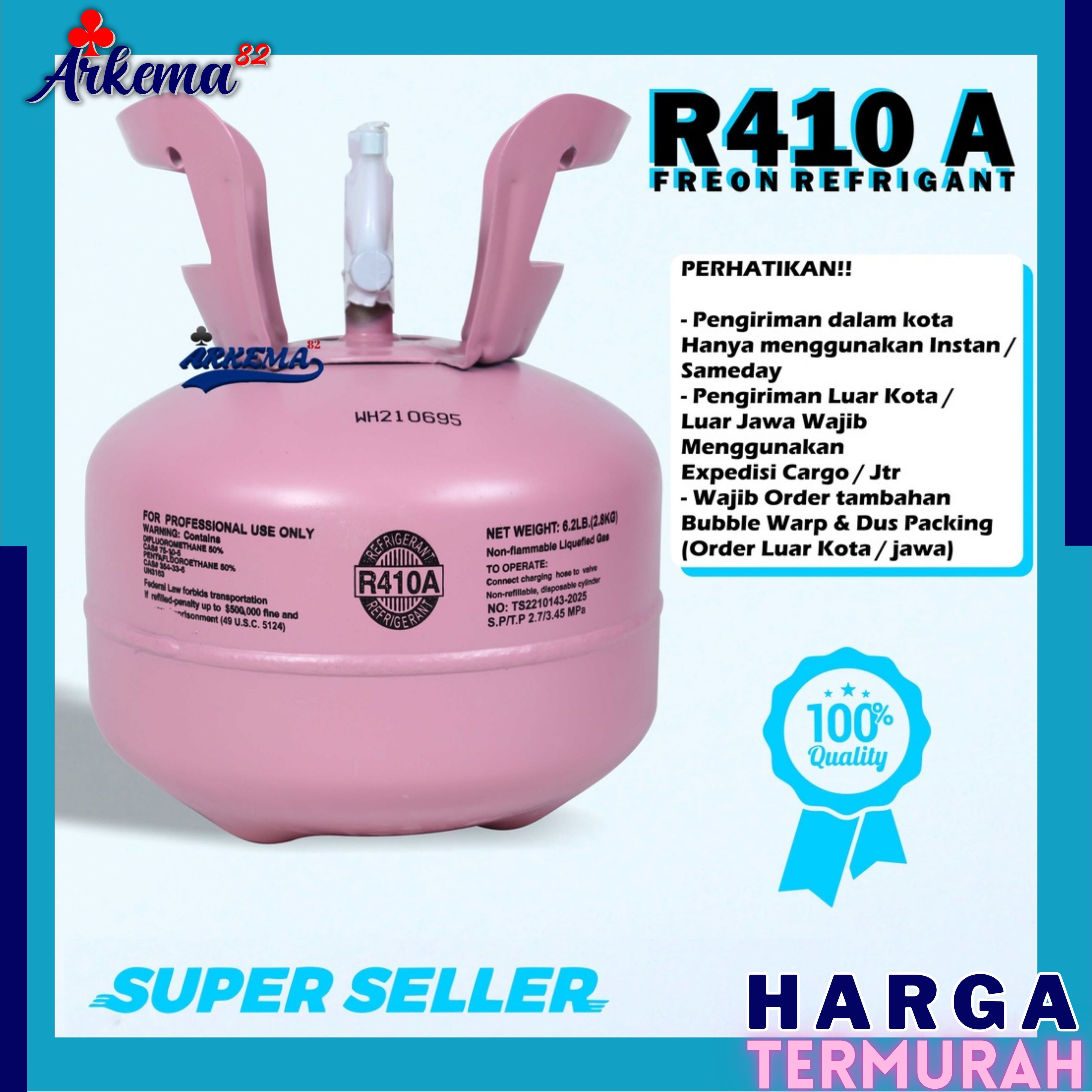 FREON R410A REFRIGANT | PREON R 410 A DAN ISI TABUNG ISI 2,8 KG | FREON ...