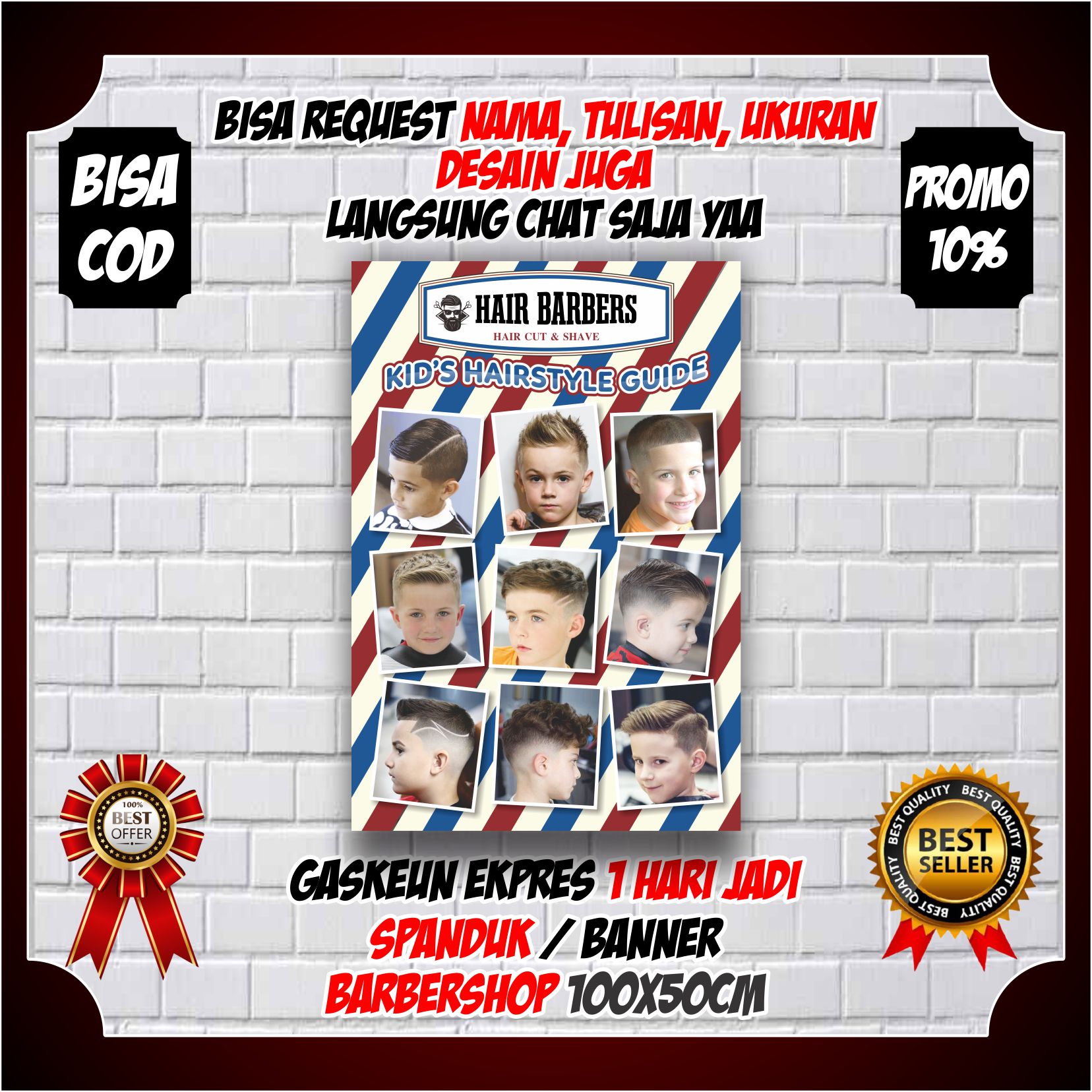 Spanduk Backdroup Usaha Tukang Cukur Pangkas Potong Rambut Salon ...