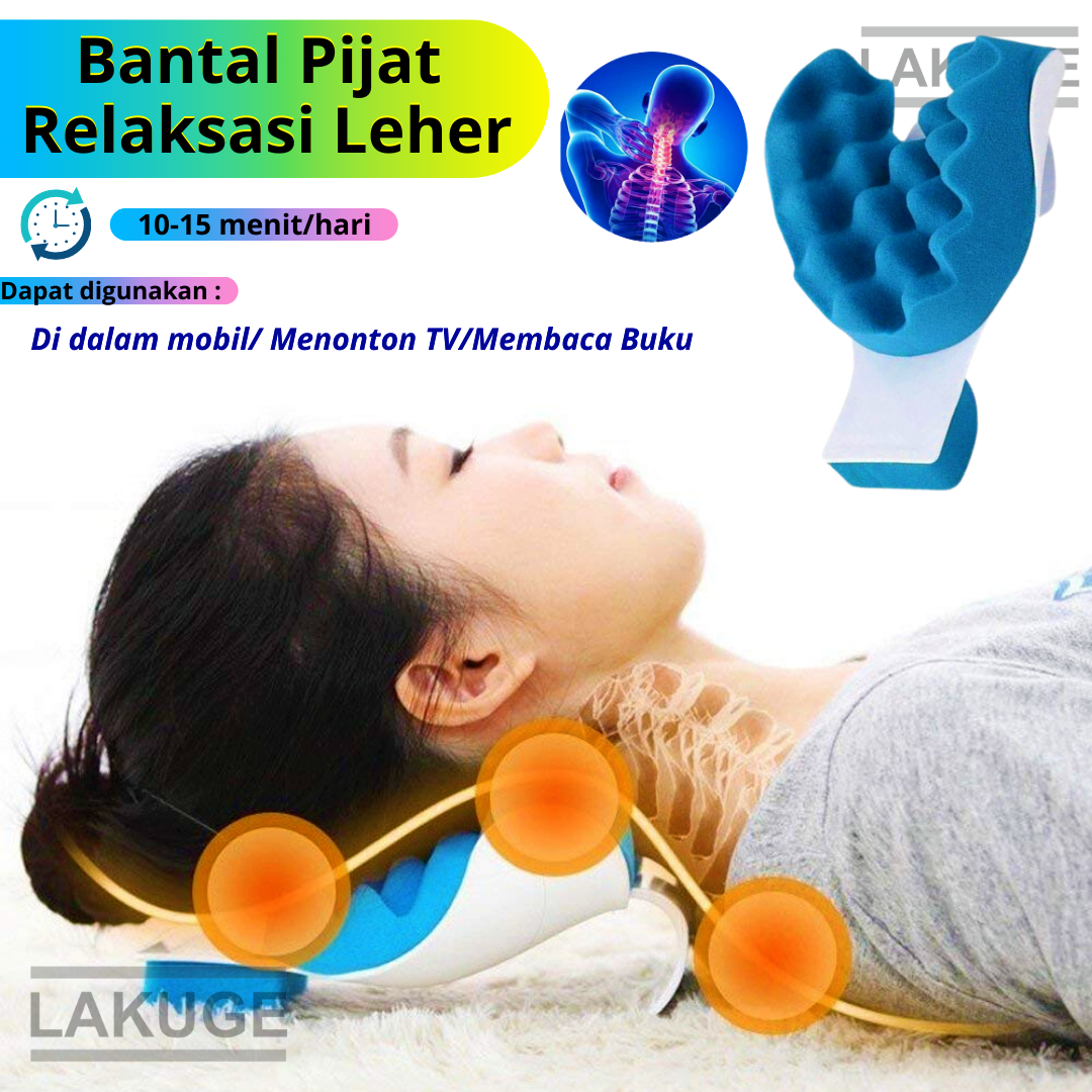 Bantal Relaksasi Leher Bantal Terapi Pijat Cervical Neck Pain Relief ...